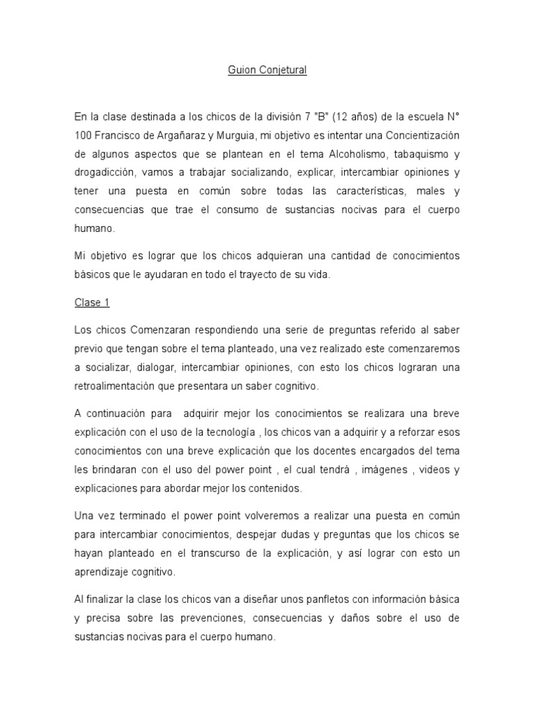 Modelo de Guion Conjetural | PDF