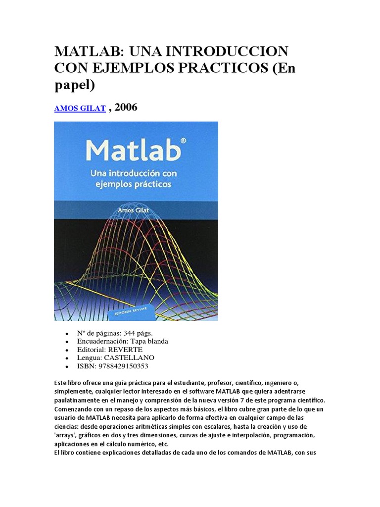 MATLAB | PDF | Matlab | Programa de computadora