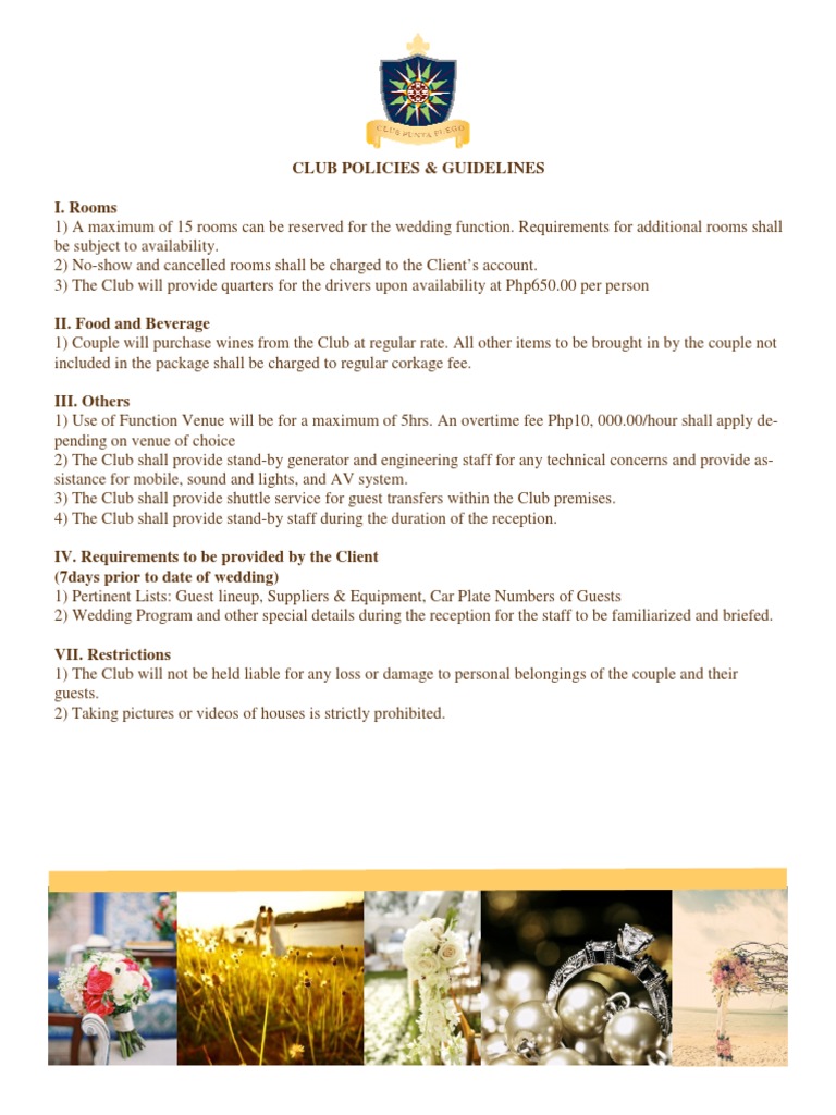 Club Policies and Guidelines | PDF