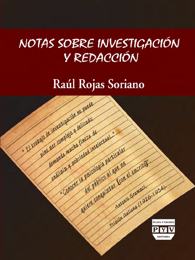 Notas Investigacion Redaccion Rojas Soriano | PDF | Teoría | Science