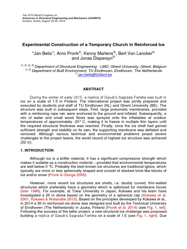 Pykrete Dome Case Study | PDF | Balloon | Ice