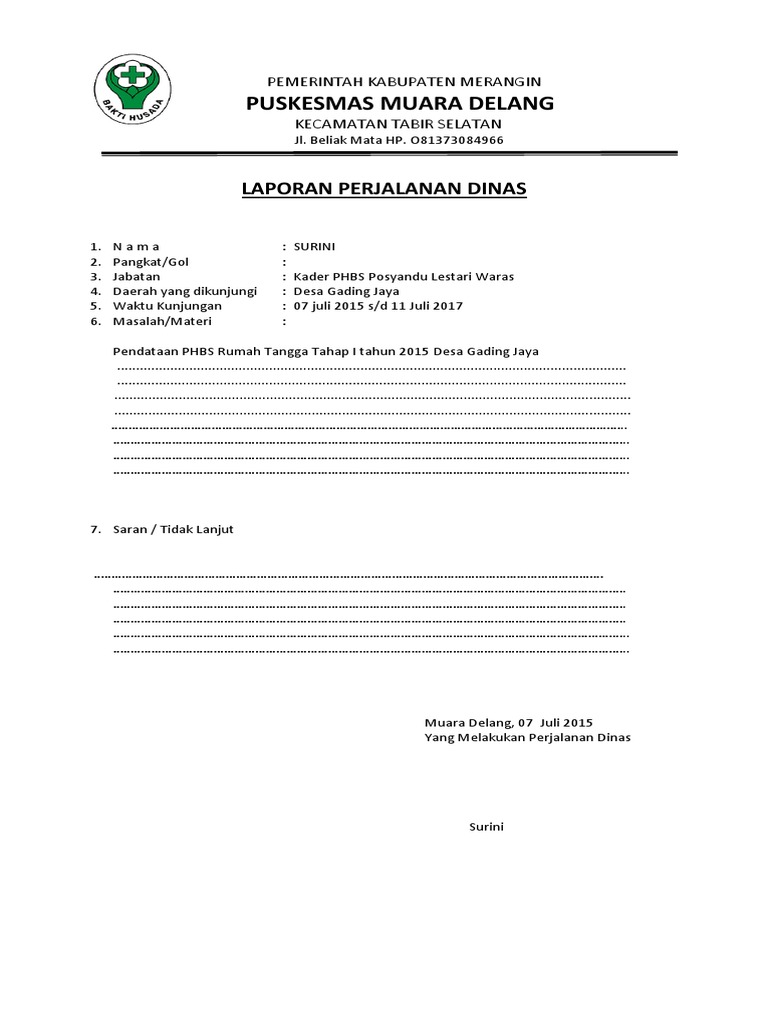 LPD Pendataan Phbs Dari Bok | PDF