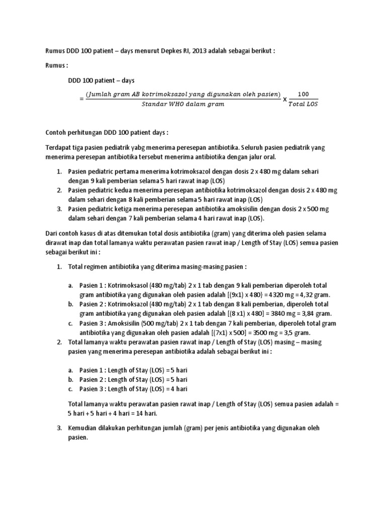Rumus DDD 100 Patient | PDF