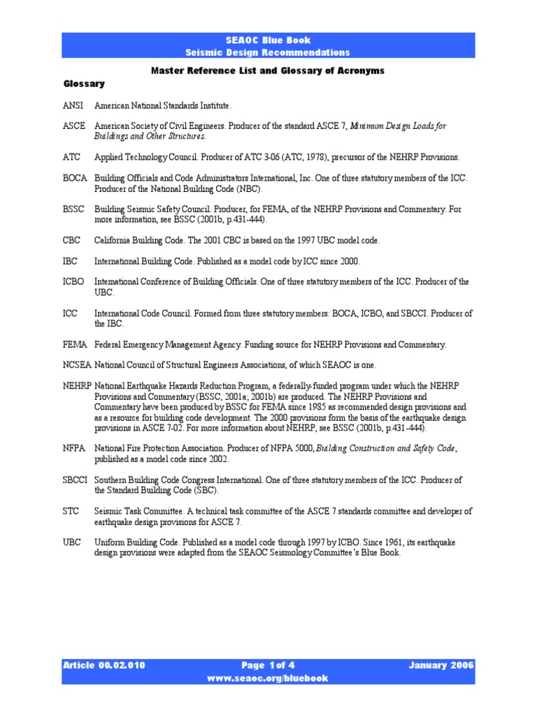 SEAOC Blue Book Seismic Design Recommendations | PDF | Engineering ...