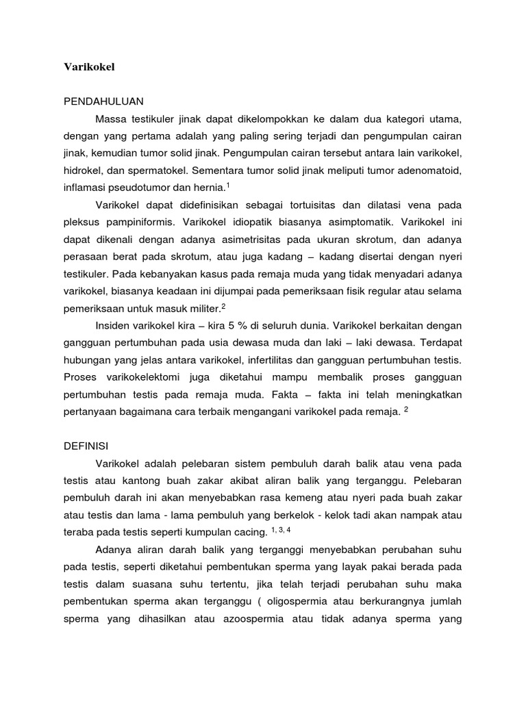 Varikokel | PDF | Pengembangan Diri | Kesehatan Holistik