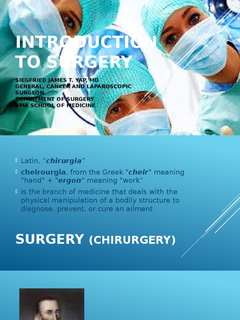 Introduction To Surgery | PDF | Surgery | Medicine