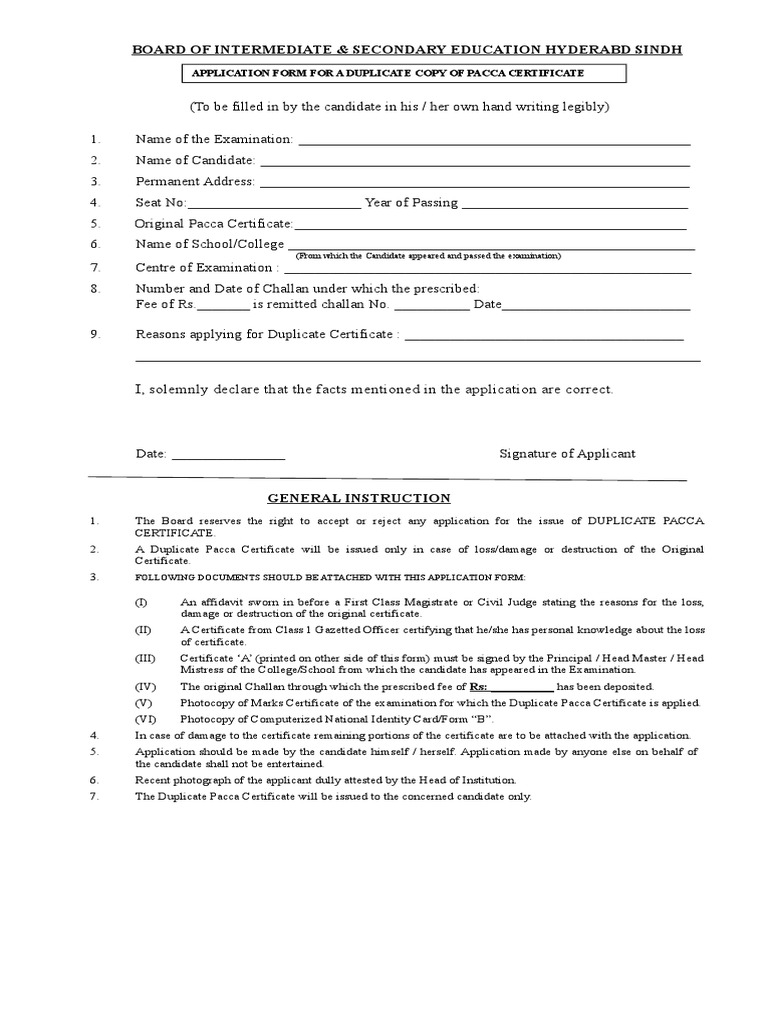 1duplicate Pacca Certificate | PDF | Government Information | Government