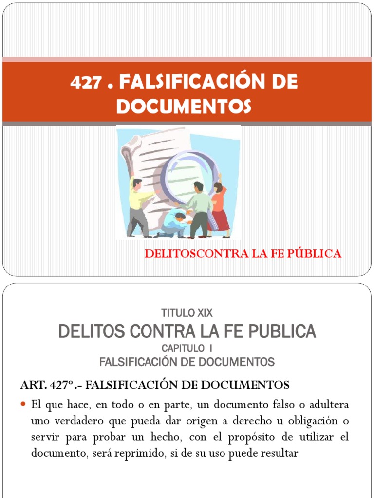 Falsificacion de Documentos | Intención (Derecho Penal) | Justicia ...