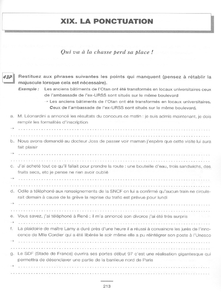 Exercices 19 PDF | PDF | Mécanique du langage | Grammaire