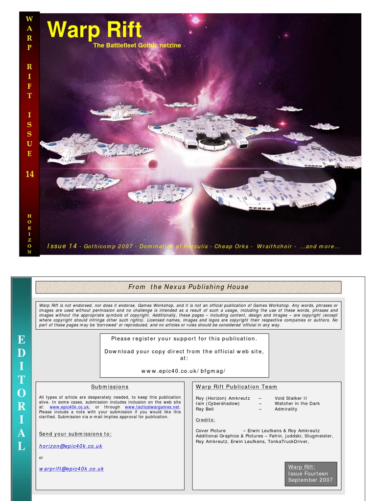 Warp Rift 14 | PDF | Ships | Artillery