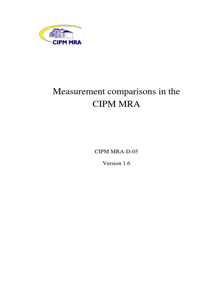 Measurement Comparisons in The Cipm Mra | Download Free PDF | Metrology ...