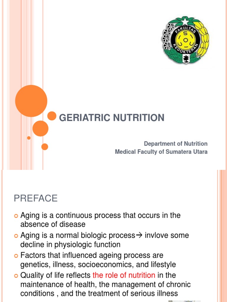 Geriatric Nutrition | Dehydration | Nutrition