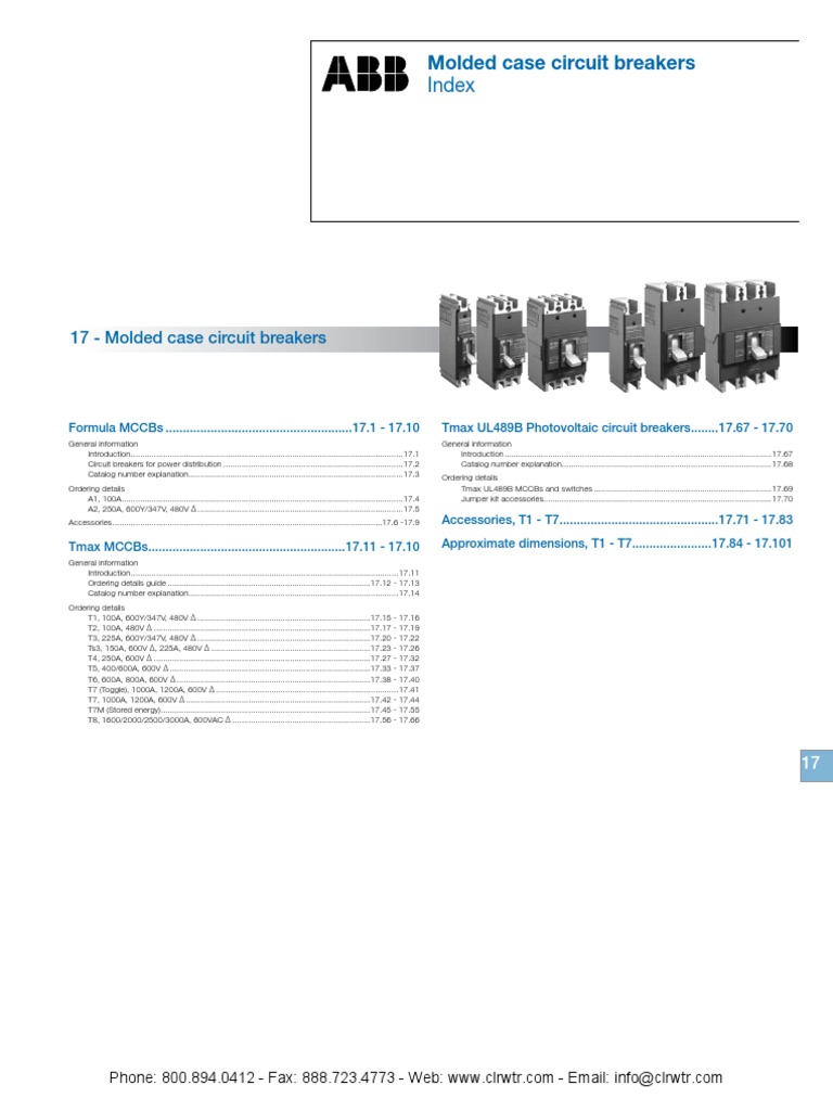 Abb MCCB | PDF | Power Supply | Electrical Engineering
