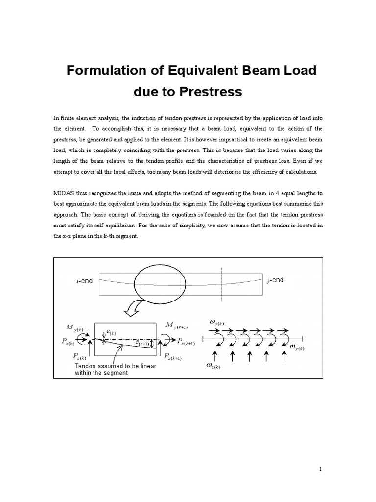 Formulation of Equivalent Beam | PDF | Beam (Structure) | Trigonometric ...