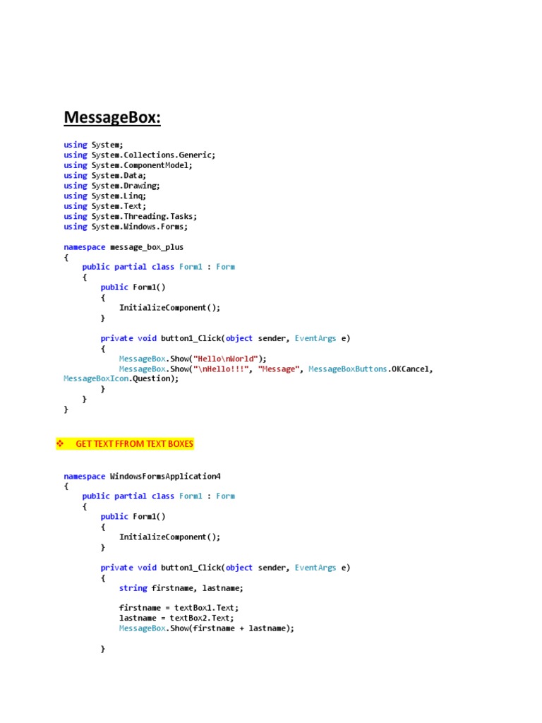 (Visual Programming) All Codings | PDF | Information Technology | Data Management Software