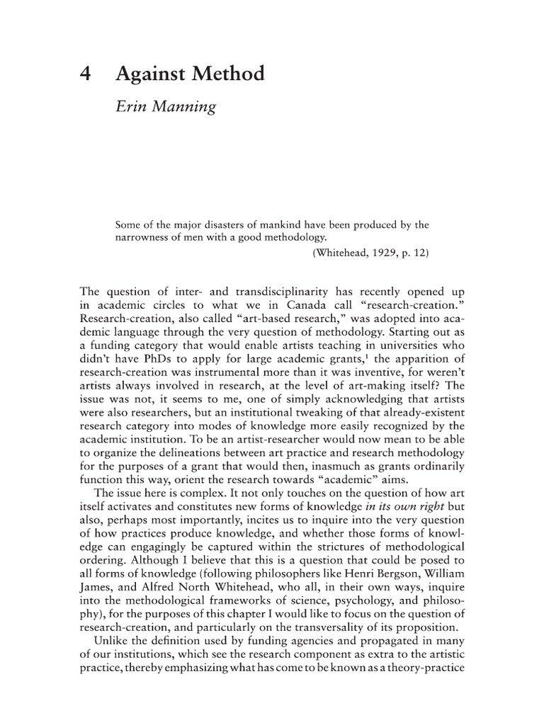 Against Method | PDF