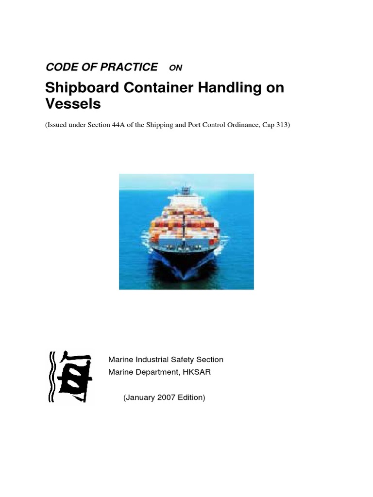 CO Code of Safe Practice For Shipboard Container Handling On | PDF ...