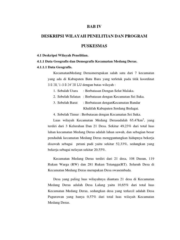 Bab IV Data Geografis Dan Demografis Penelitian | PDF