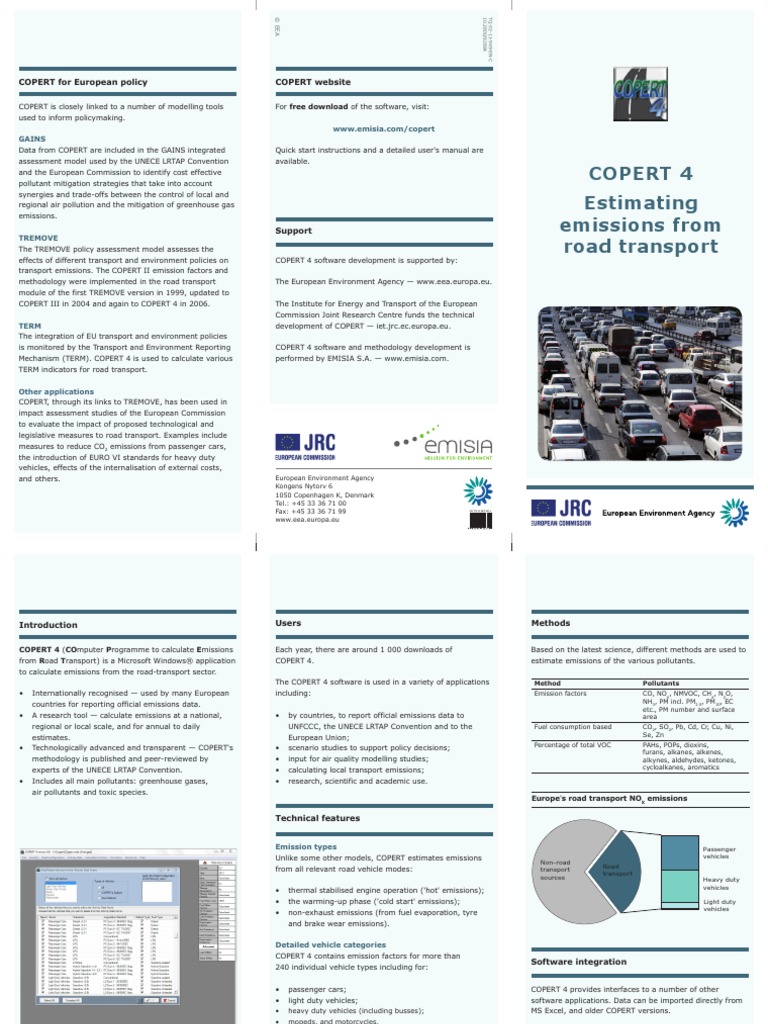 Copert 4 Estimating Emissions From Road Transport: COPERT Website ...