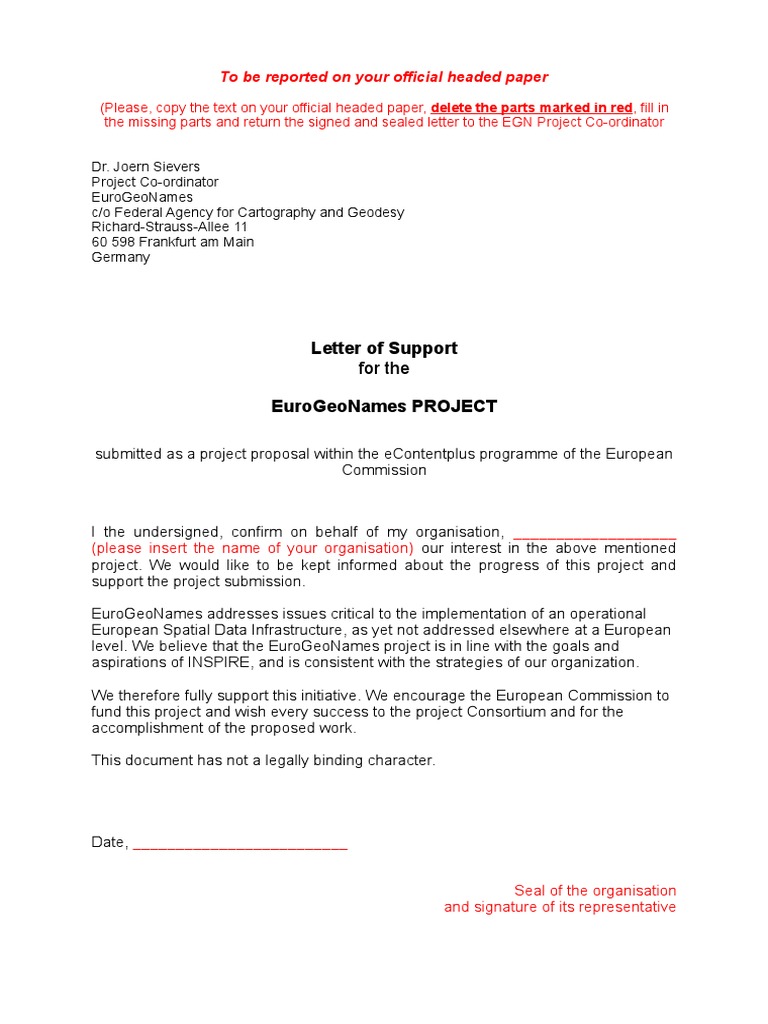 Support Letter | PDF