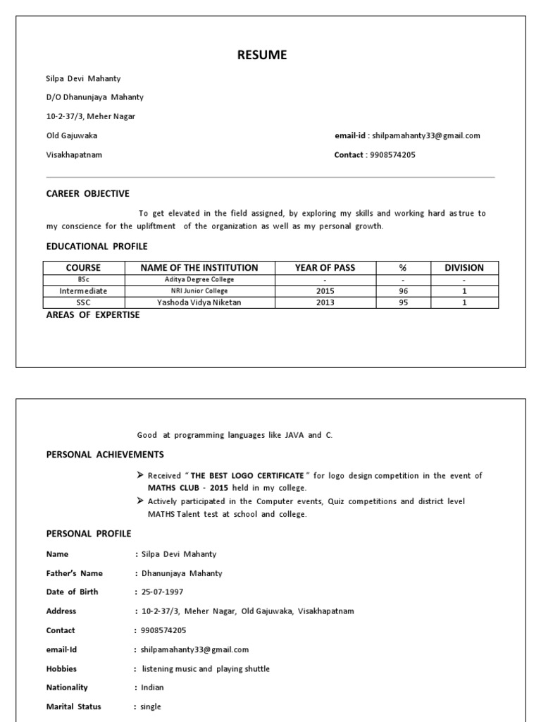 Shilpa RESUME | PDF