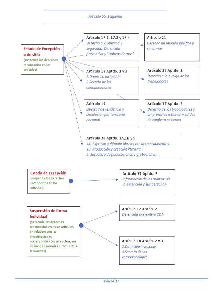 Esquema Articulo 55 Constitucion Española | PDF | Ciencias Políticas | Relaciones Internacionales