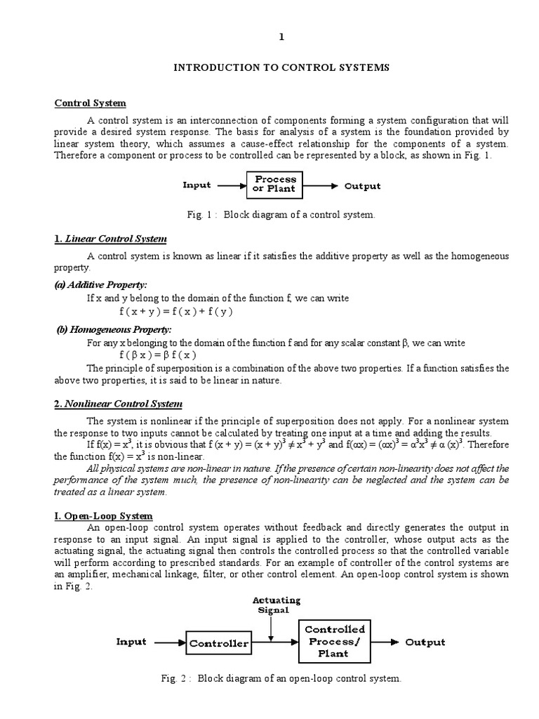 Introduction To Linear Control System Pdf Pdf Control Theory