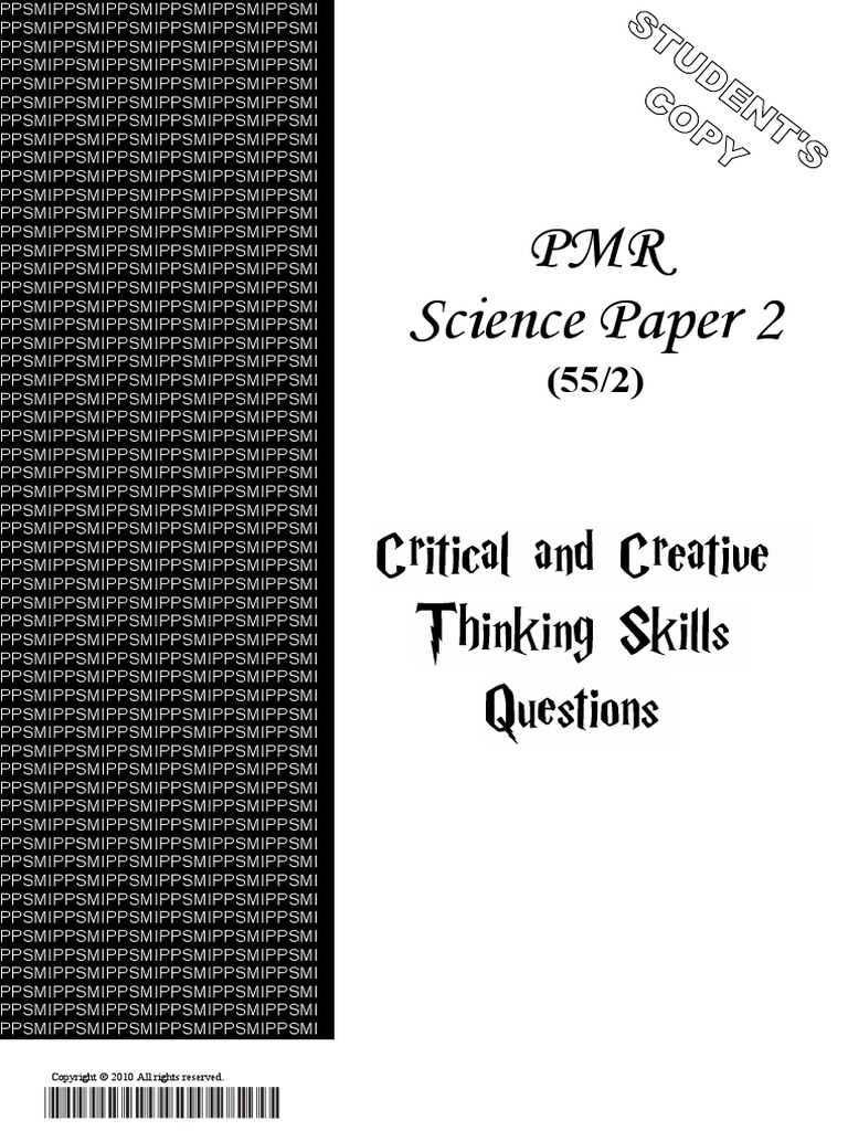 PMR Science Test (CCTS) PDF | PDF | Energy Development | Ice
