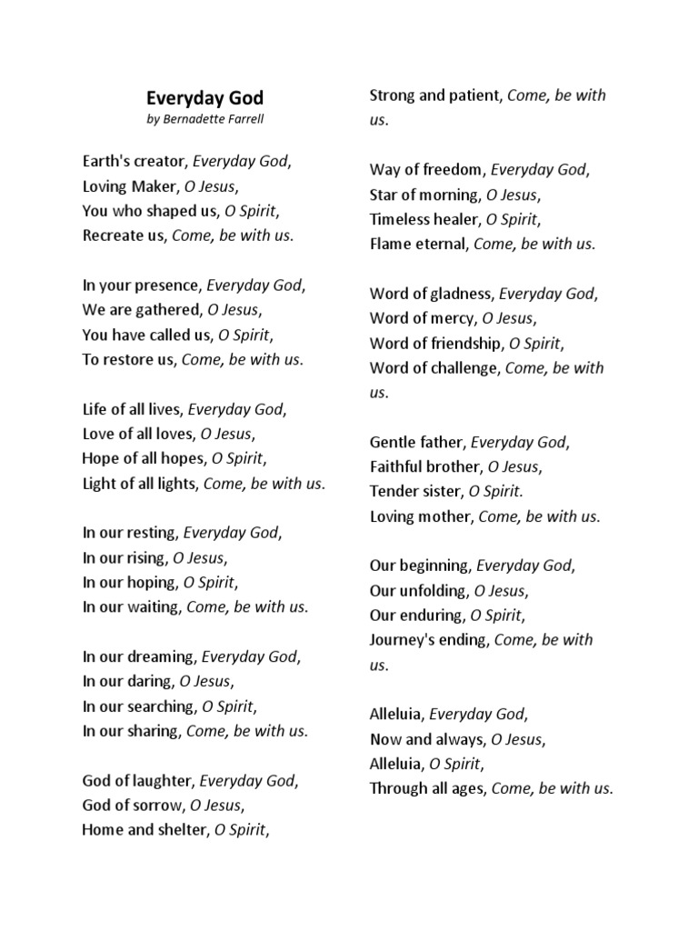 Everyday God: by Bernadette Farrell | PDF