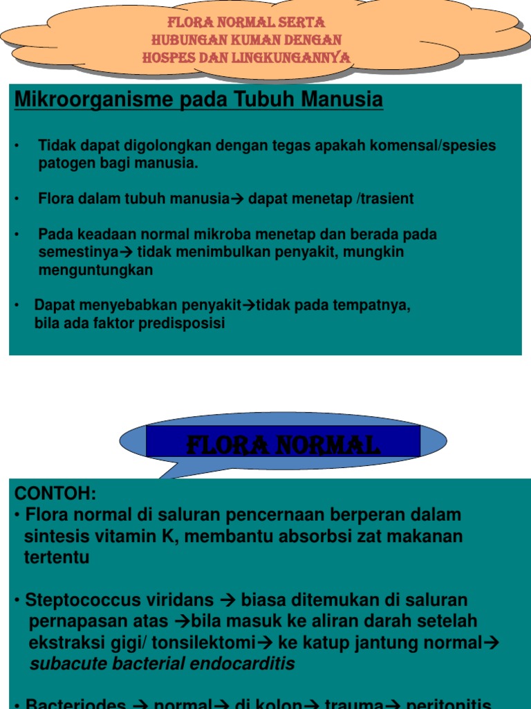 Mikroorganisme dan Flora Normal Manusia | PDF