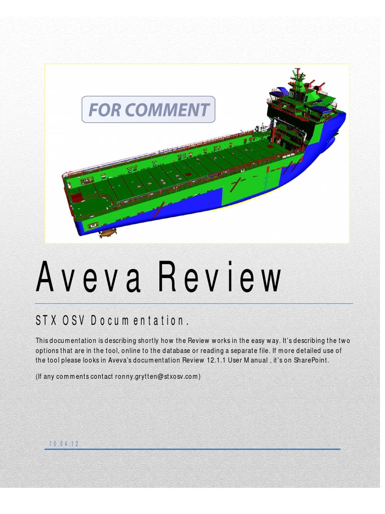 Aveva Review Tool User Guide | PDF | 3 D Computer Graphics | Computer File