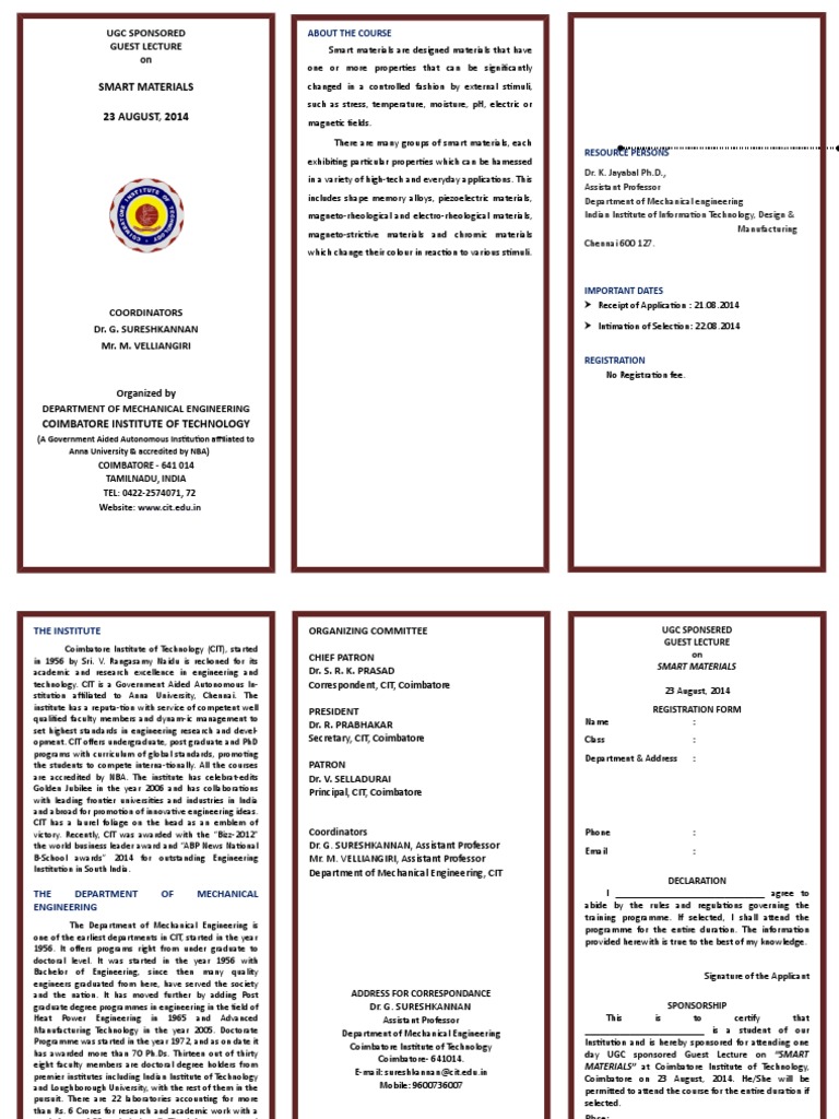 Brochure - Final | PDF | Doctor Of Philosophy | Postgraduate Education