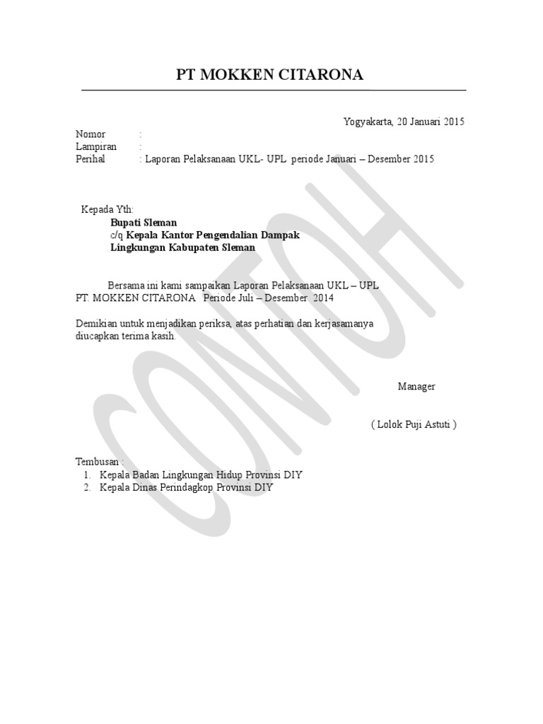 Laporan UKL-UPL PT Mokken Citarona | PDF