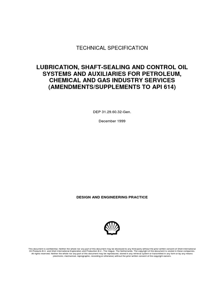 Lubrication, Shaft-Sealing and Control Oil Systems and Auxiliaries For ...