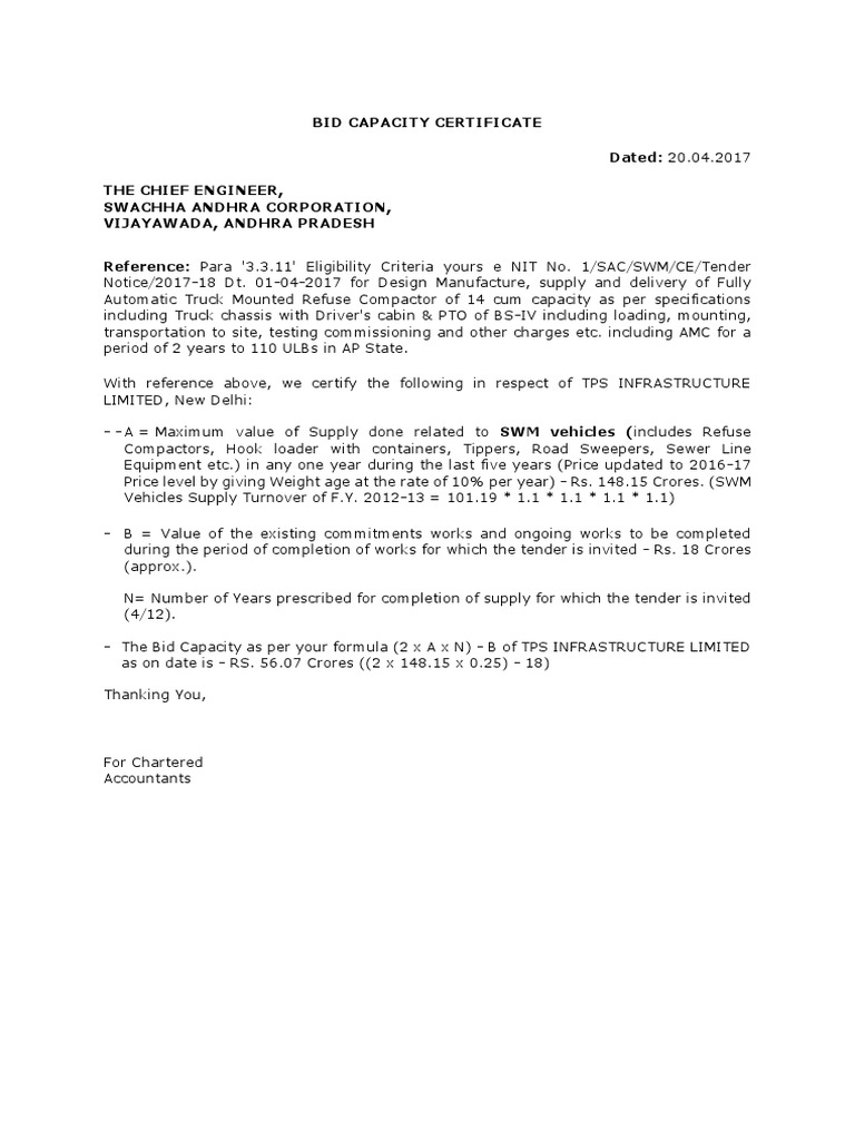 Bid Capacity | PDF | Truck | Logistics