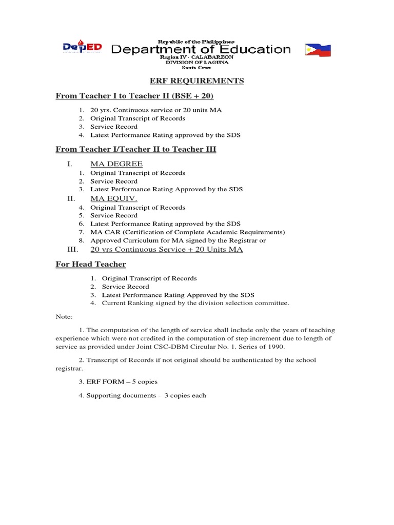 Erf Requirement | PDF