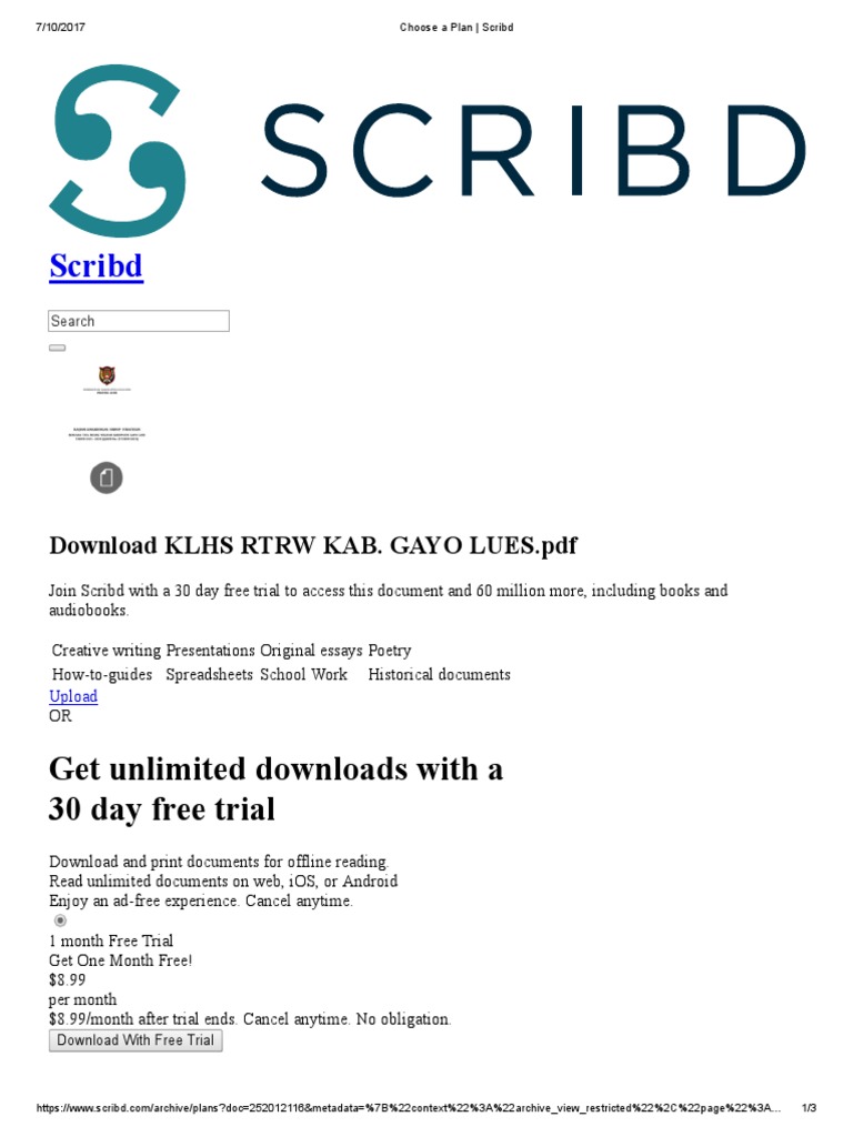 Scribd: Get Unlimited Downloads With A 30 Day Free Trial | PDF | Scribd | Mobile Software