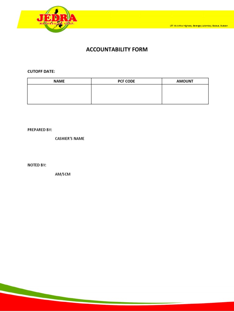 Jedra Accountability Form | PDF