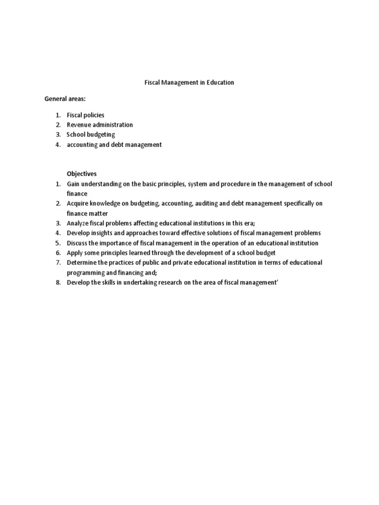 School Fiscal Management Guide | PDF