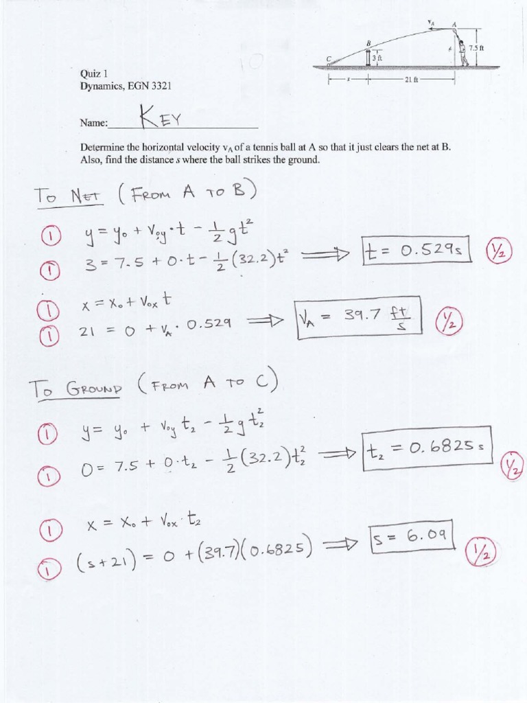 Dynamics Quiz 1 PDF | PDF