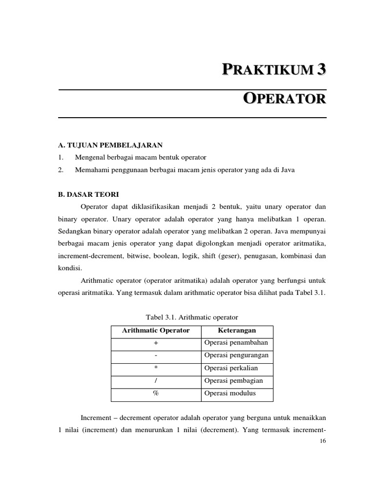 Bab 3. Operator OK | PDF