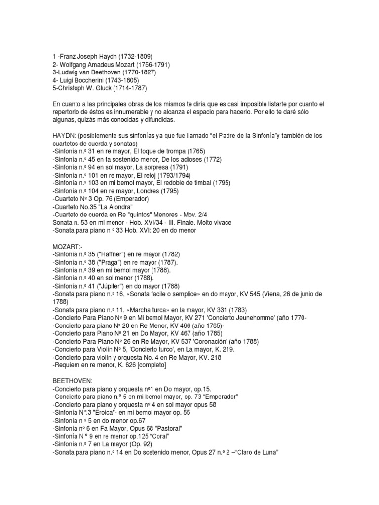 Auto Res | PDF | Wolfgang Amadeus Mozart | Ludwig Van Beethoven