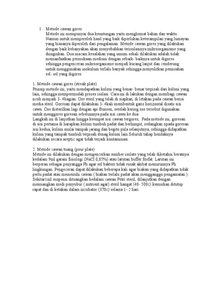 Metode Cawan Gores | PDF