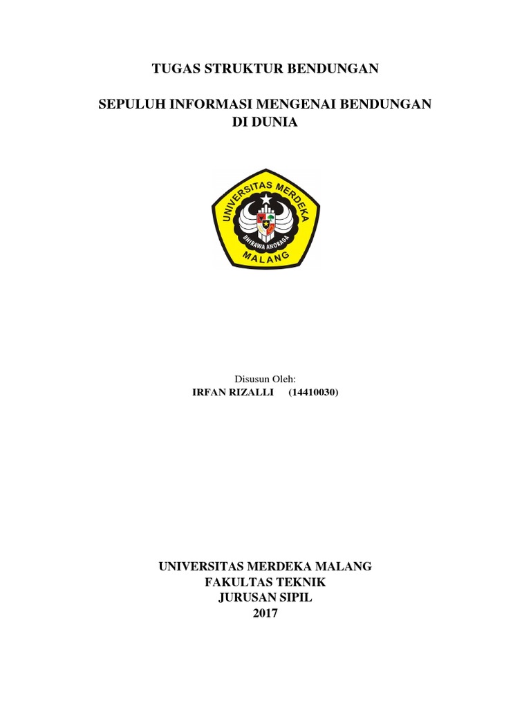 Tugas Struktur Bendungan 1 | PDF | Sains & Matematika