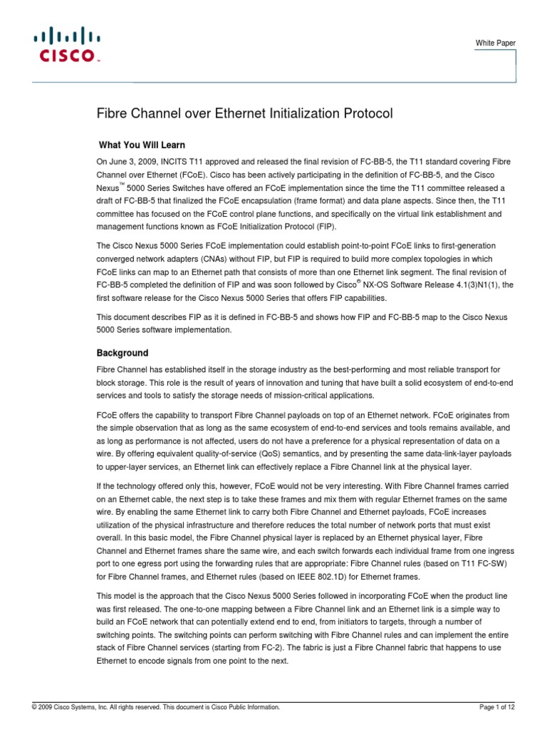 Fibre Channel Over Ethernet Initialization Protocol: What You Will ...