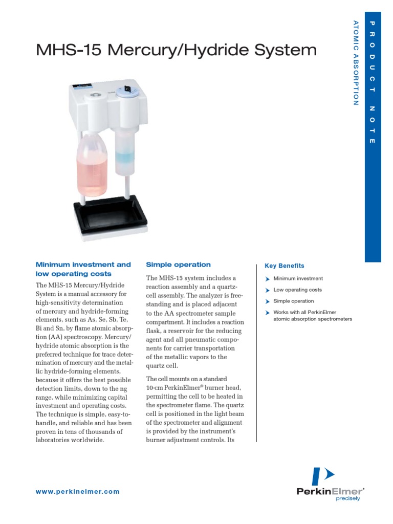 MHS-15 Mercury/Hydride System: Minimum investment and low operating ...