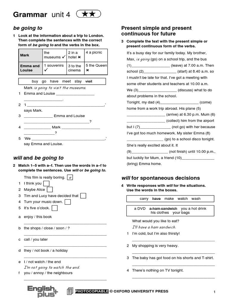 Grammar Vocabulary 2star Unit4 PDF | PDF
