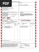 Dangerous Goods Declaration Form | PDF | Dangerous Goods | Cargo
