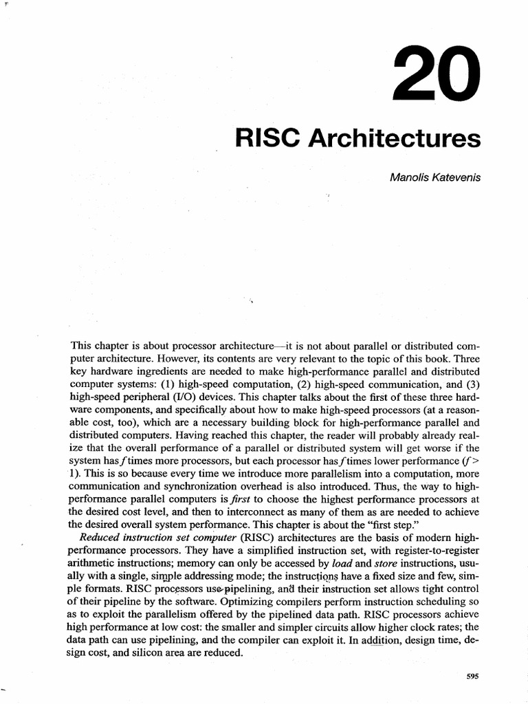 RISC Architectures PDF | PDF