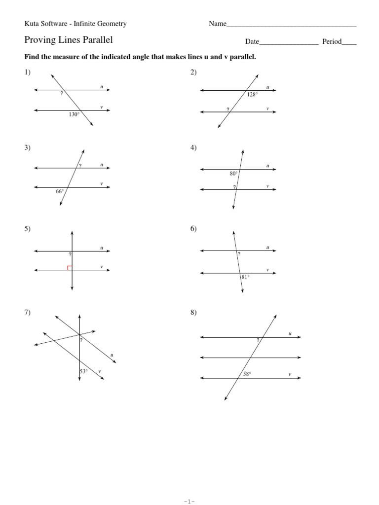 3-Proving Lines Parallel | Download Free PDF | Euclidean Geometry ...